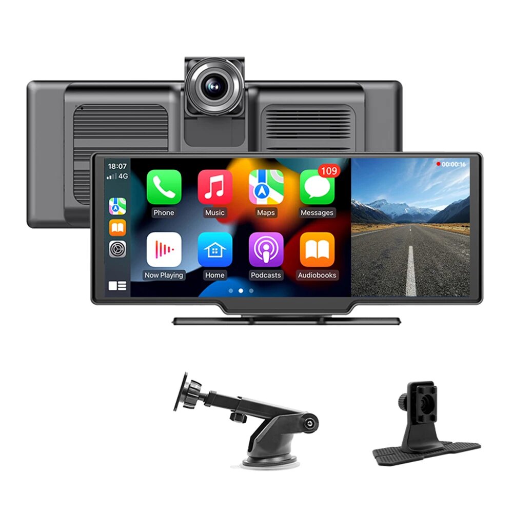 10,26-дюймовый портативный экран CarPlay, автомобильный радиоприемник, MP5-плеер, GPS, приборная панель, ЖК-дисплей, беспроводной CarPlay, Android Auto, совместимый с заднем вида B5303R