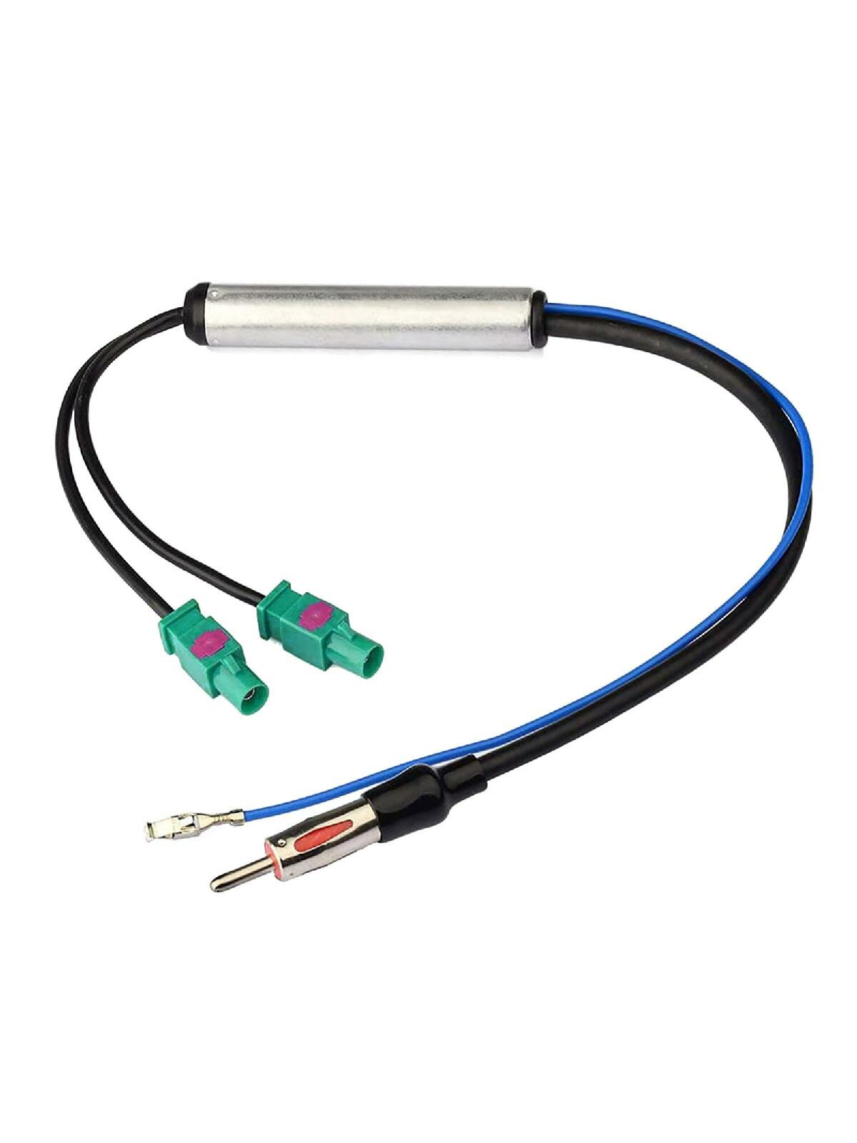 Двойной адаптер антенны Fakra-1Din Радиоадаптер Антенна FM Аудио-кабель