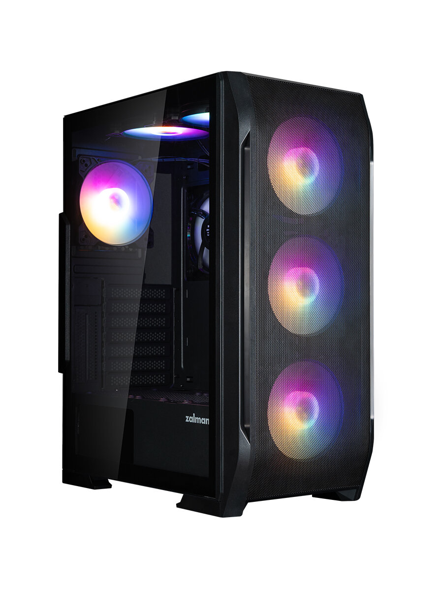 Корпус ZALMAN MidTower N7 PLUS V2 черный (ATX, без БП, 2xUSB2.0+USB3.0, 1x120mm+6x120mm RGB) (Zalman N7 PLUS V2)