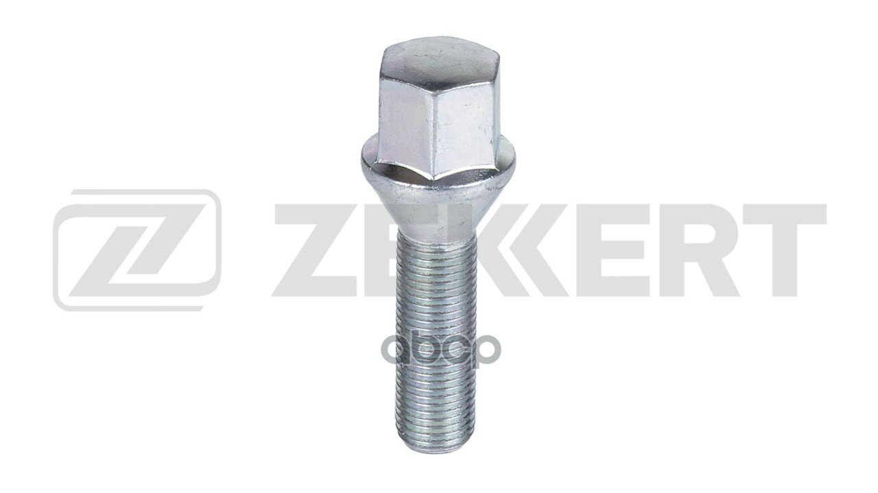 Болт колесный конус М12x1 25 длина резьбы 36 ключ 17 цинк Zekkert арт. be-4154