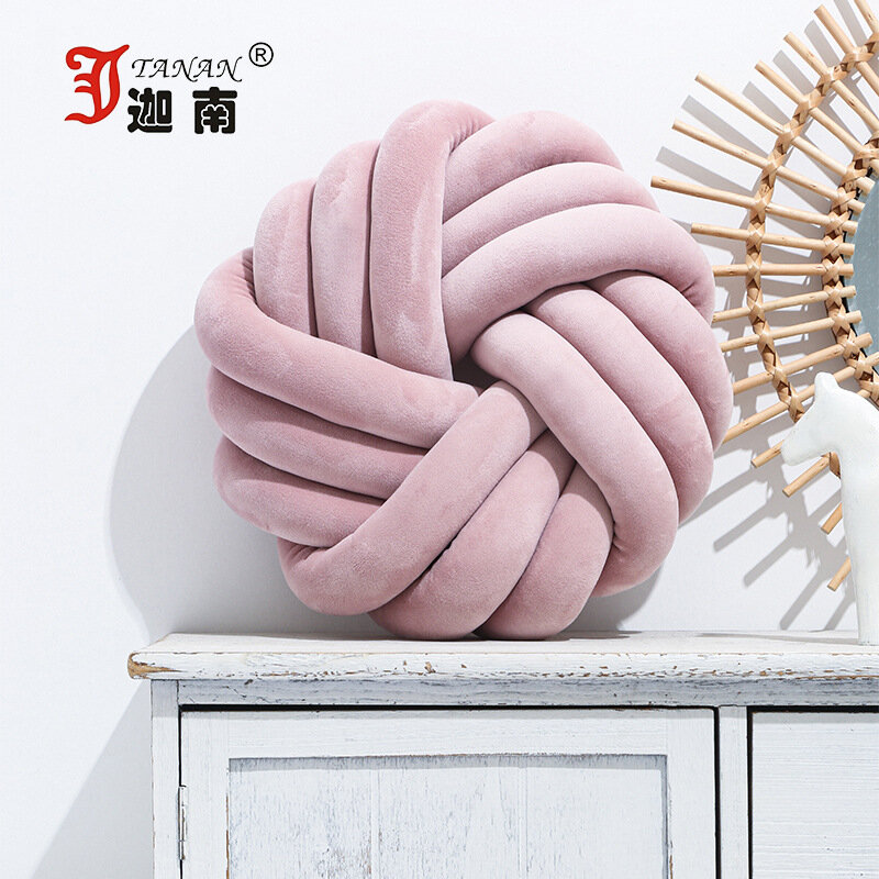 Подушка Nordic ins Twist Pillow, ручная работа, трехниточная веревка, 35x35x12 см