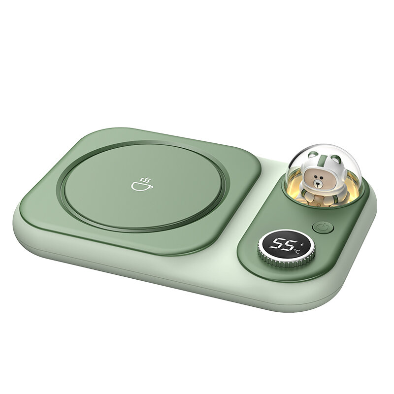 Электрические кружки CHIELYUAL, space disk warm cup coaster [fresh green]