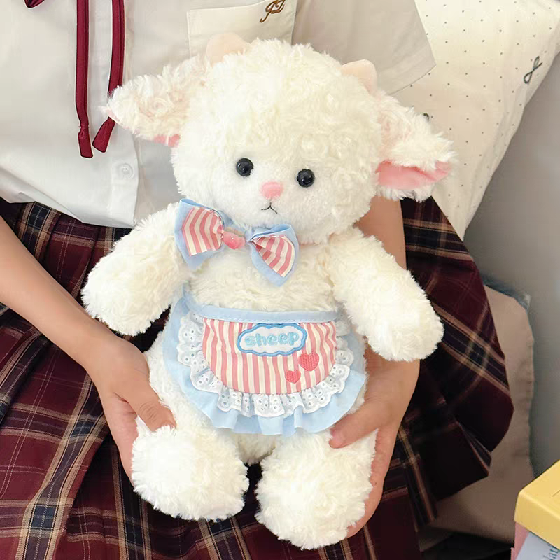 Милая плюшевая игрушка-овечка, кукла-подушка для сна, плюшевая игрушка-овечка для девочек, подарок на день рождения