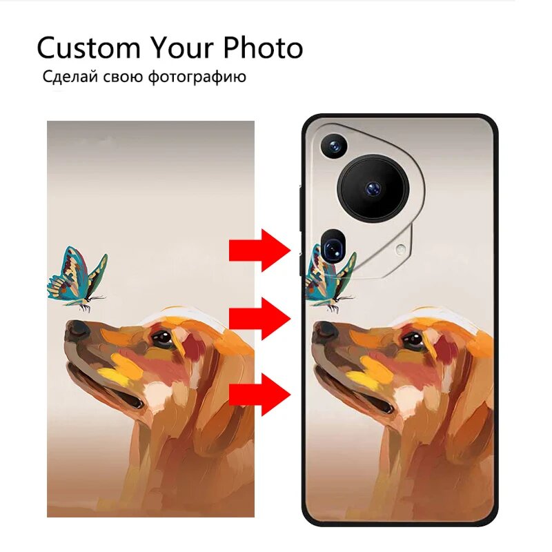 Индивидуальные чехлы для телефонов с фотографиями «сделай сам» для Huawei Pura 70 Pro + силиконовый чехол Pura 80 Pro Plus Pura70 Ultra, черный бампер с изображением Хуавей Пура 70 Про