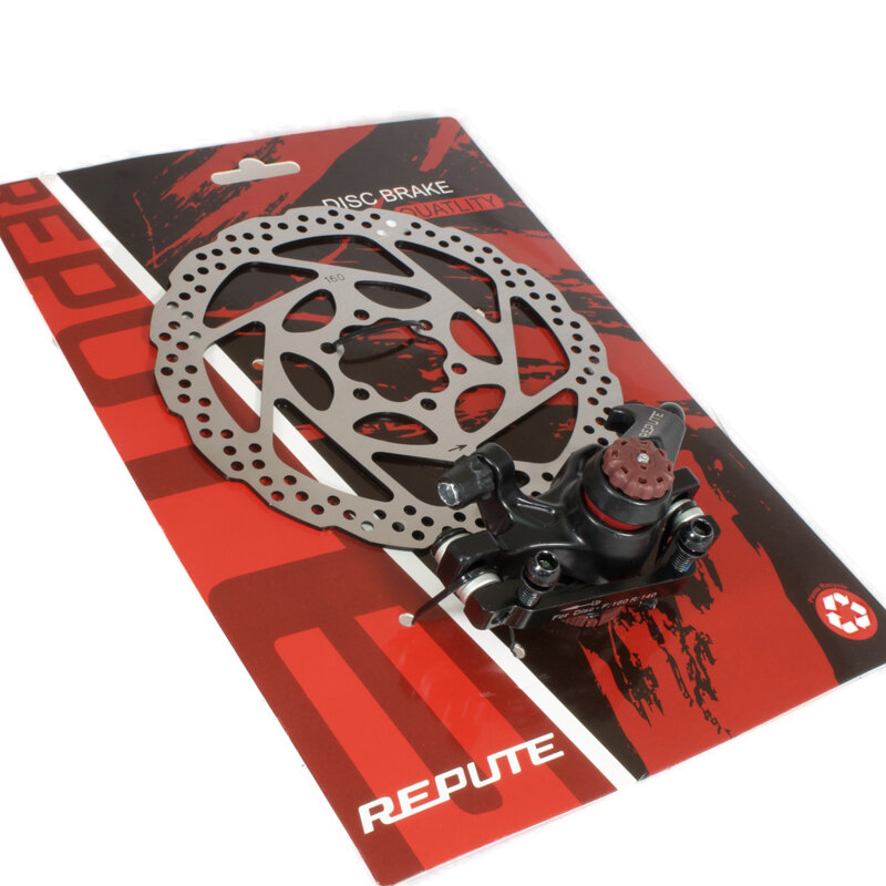 Комплект дискового тормоза механического REPUTE DSC-910 адаптер IS F160/R140, ротор 160мм, 6 болтов