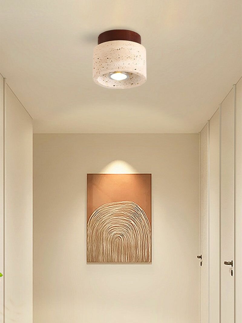 Желтая резная каменная люстра для прихожей гостиной спальни, мраморный подвесной потолочный светильник