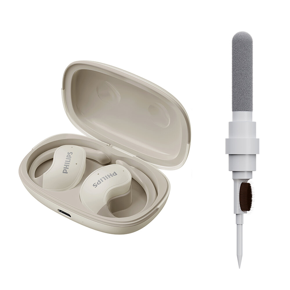 Наушники-вкладыши PHILIPS беспроводные, белые, с чистящим карандашом