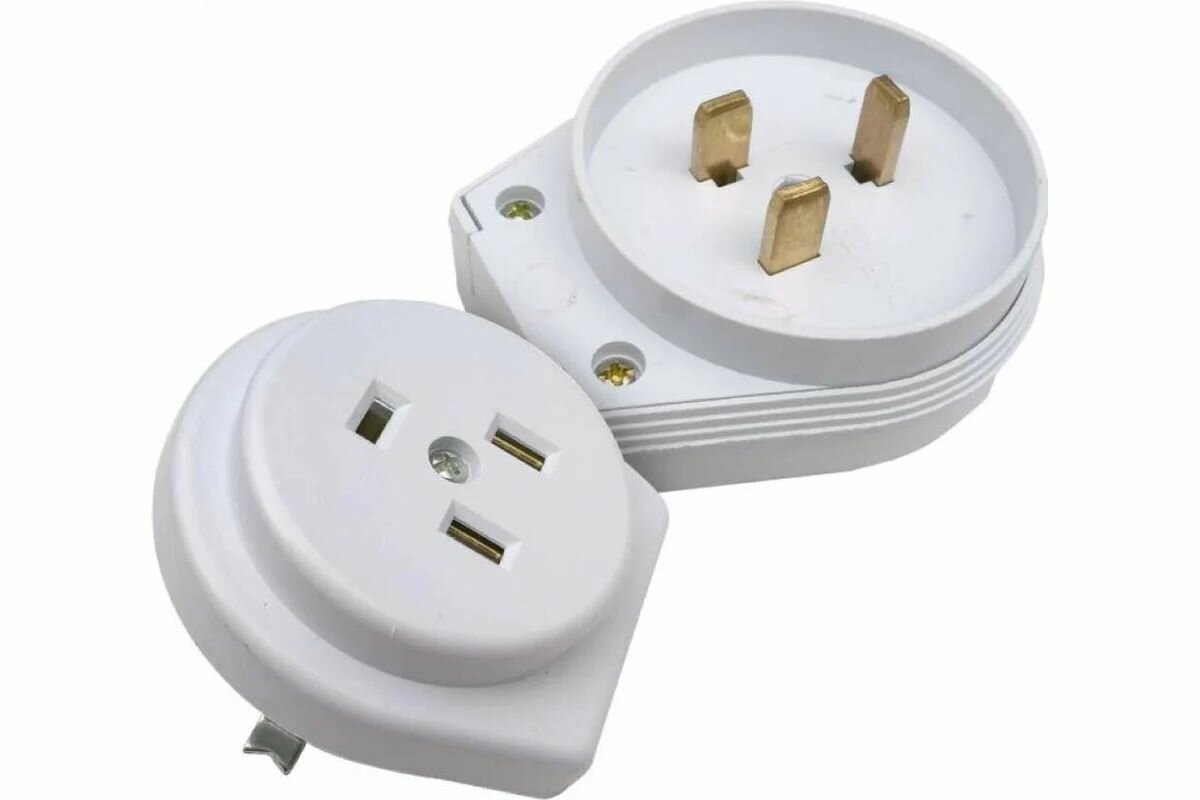 Разъем печной РШ/ВШ 32А 250В пластиковый встраиваемый белый 9133 IN HOME