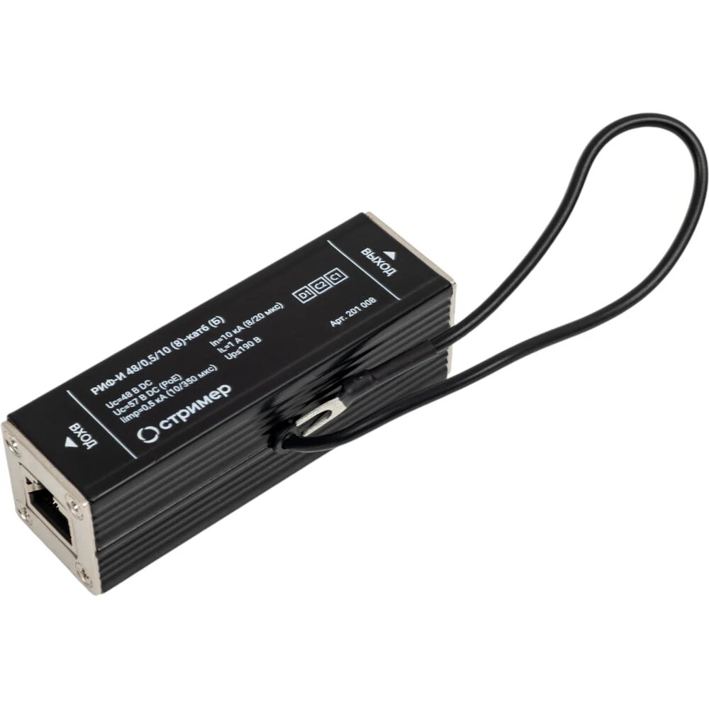 Устройство защиты от импульсных перенапряжений Стример для информационных систем РИФ-И 48/0,5/10 (8)-кат6