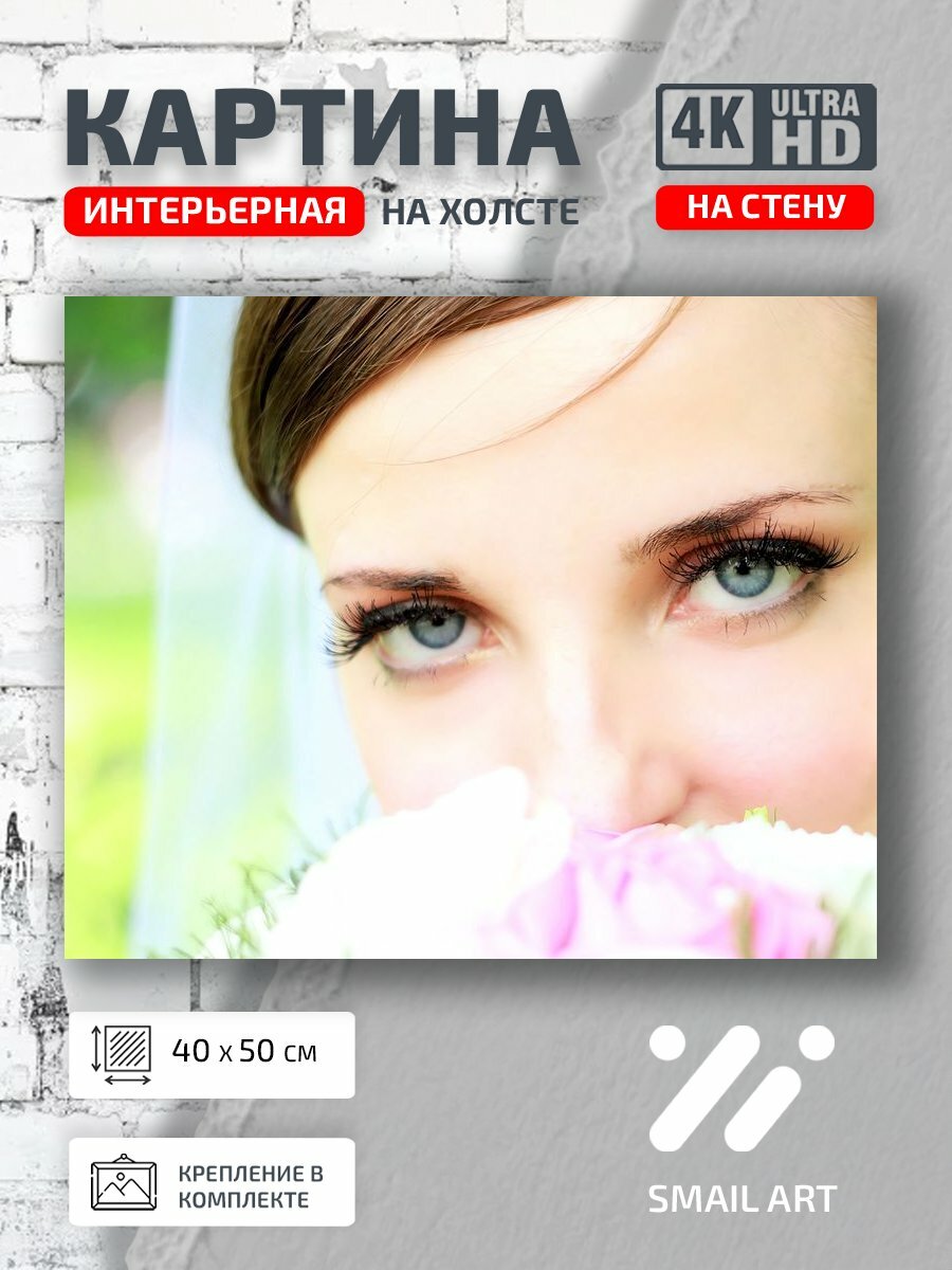 Картина на холсте интерьерная 40 на 50 на стену Взгляд Portrait для гостиной портрет декор