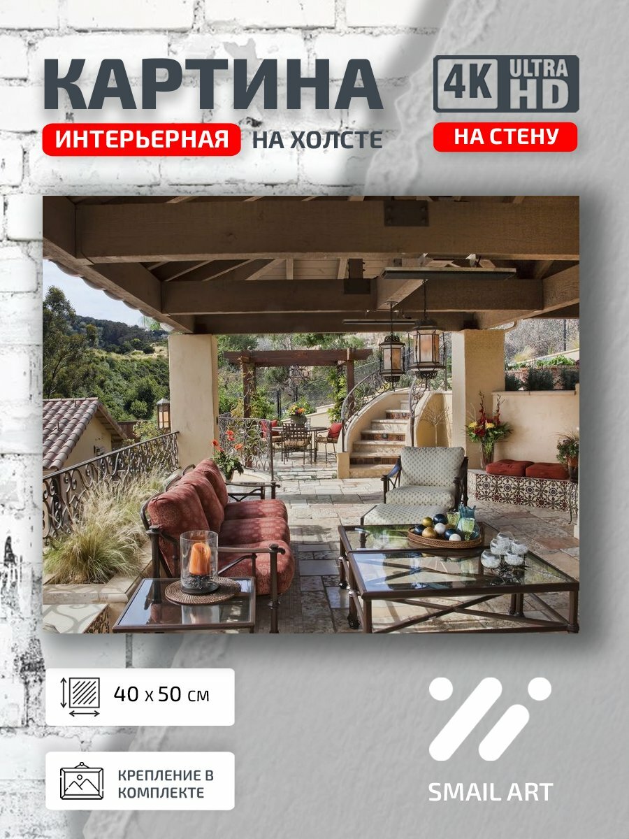 Картина на холсте интерьерная 40 на 50 на стену Комната City для кабинета урбанистика декор