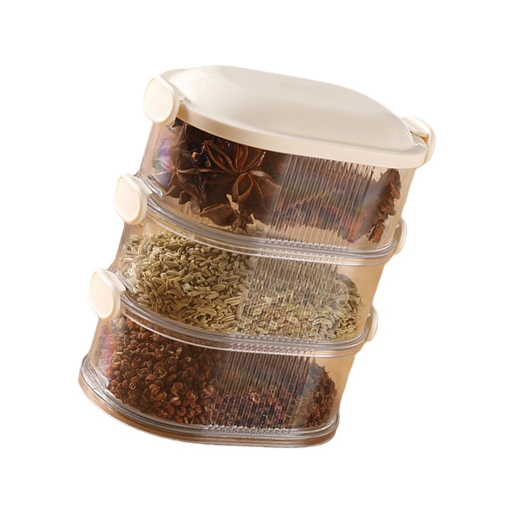 Пластиковый Лоток Для Специй с Прозрачной Крышкой Решение Для Хранения Приправ На Кухне