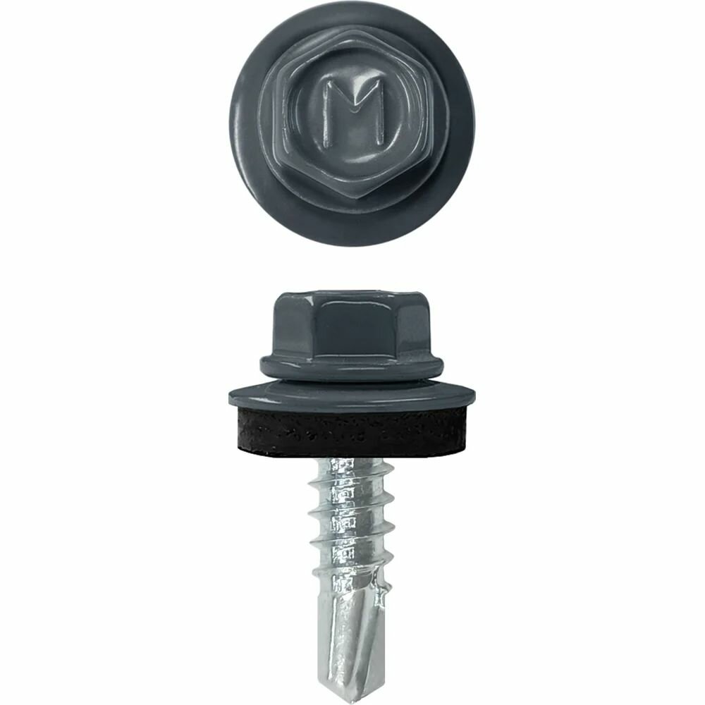 Кровельный саморез Daxmer 4,8x19 RAL 7016 сверло №2, 250 шт 00000335104