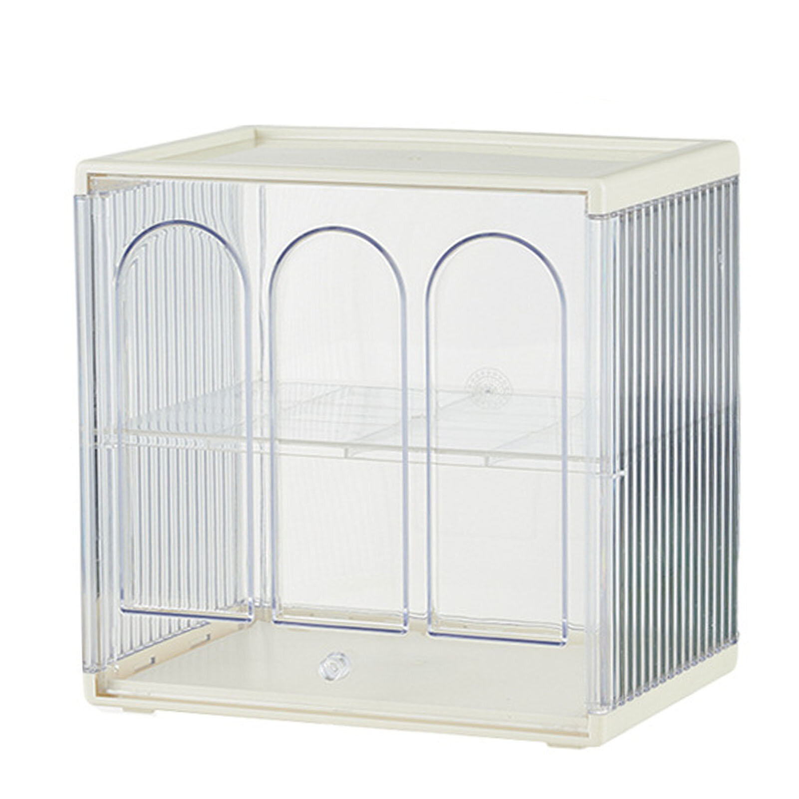 Органайзер для хранения чашек Настольный пластиковый прозрачный стеллаж для хранения чашек для воды и кофе Шкаф Коробка молочно-белый