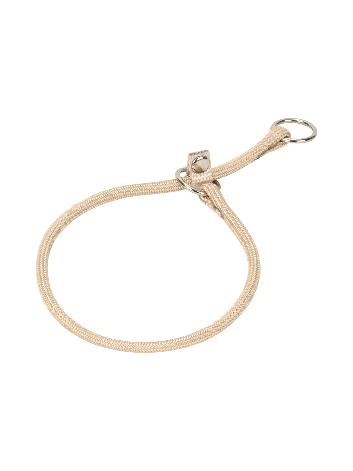 Ошейник удавка для собак ZooOne с 2-я кольцами, круглый, 6мм * 35см, слоновая кость