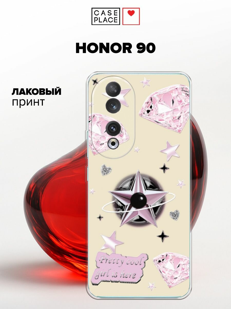 Силиконовый чехол на Honor 90 / Хонор 90 с принтом Крутая девчонка