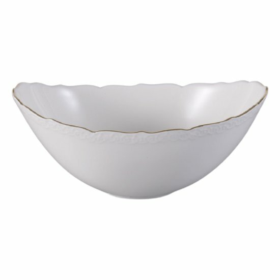 Салатник Jewel Кружево 610 мл, овальный, фарфор (ПС0007-14)