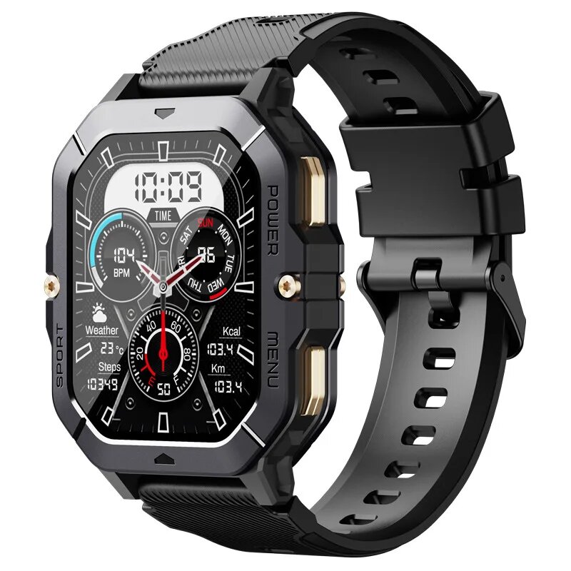 C28 Smart Watch 2.02inch HD Large Screen 410mAh Men Outdoor Sport Wristwatch Bluetooth Call Health Monitor Women Smartwatch