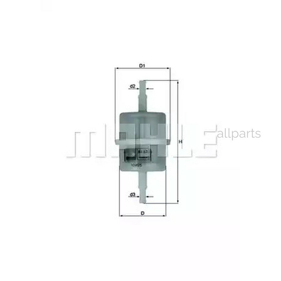 MAHLE KL63OF фильтр топливный!\ Renault R21 1.7 86-93, Peugeot 106/205/405 1.0-1.6/1.9 83-96