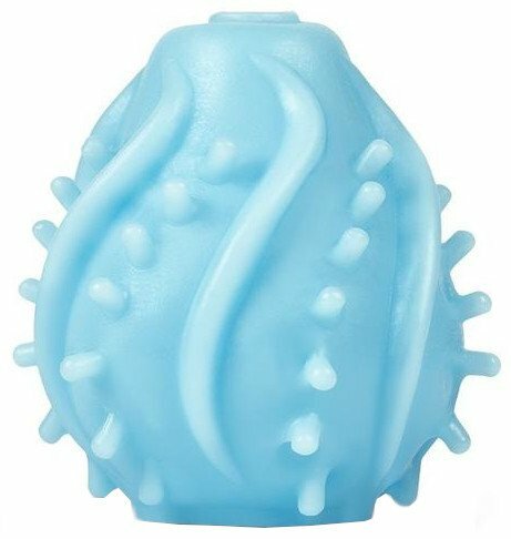 Компактный мастурбатор яйцо с рельефной поверхностью Gvibe Gegg голубой