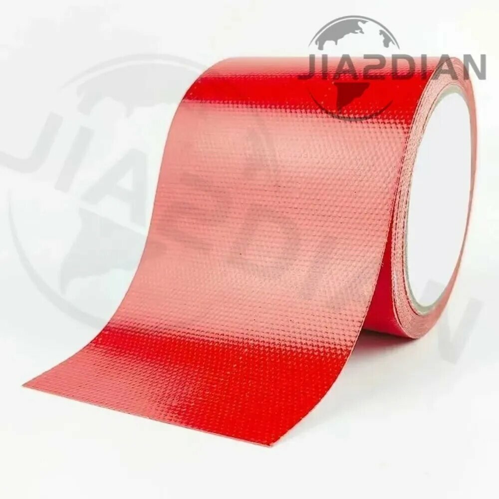 Скотч для ремонта тентов тарпаулин красный размер 8 см х 10 м /клейкая лента на тентовую ткань пвх, брезент оксфорд, палатку шатер, бассейн