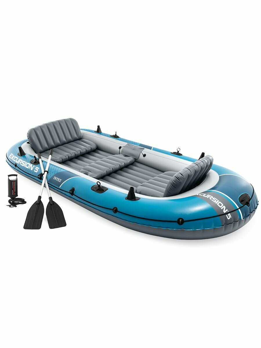 Надувная лодка Intex Excursion-5 366х168х43см, пятиместная, 66325