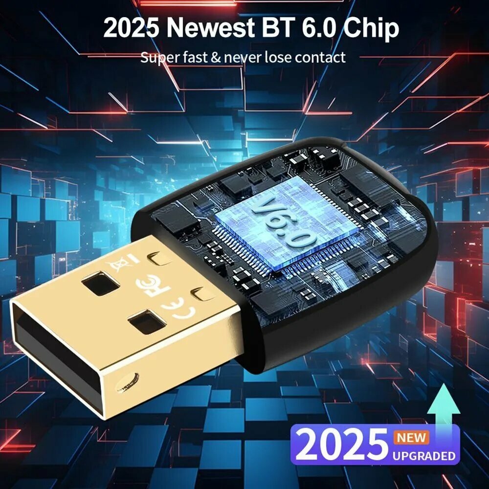 Адаптер BT 6.0, USB-ключ BT 6.0, для ПК, мыши, клавиатуры, наушников, динамиков