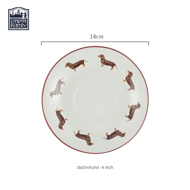 Керамическая подставка с рисунком собаки из коллекции London Pottery, идеальная для сервировки английского чая