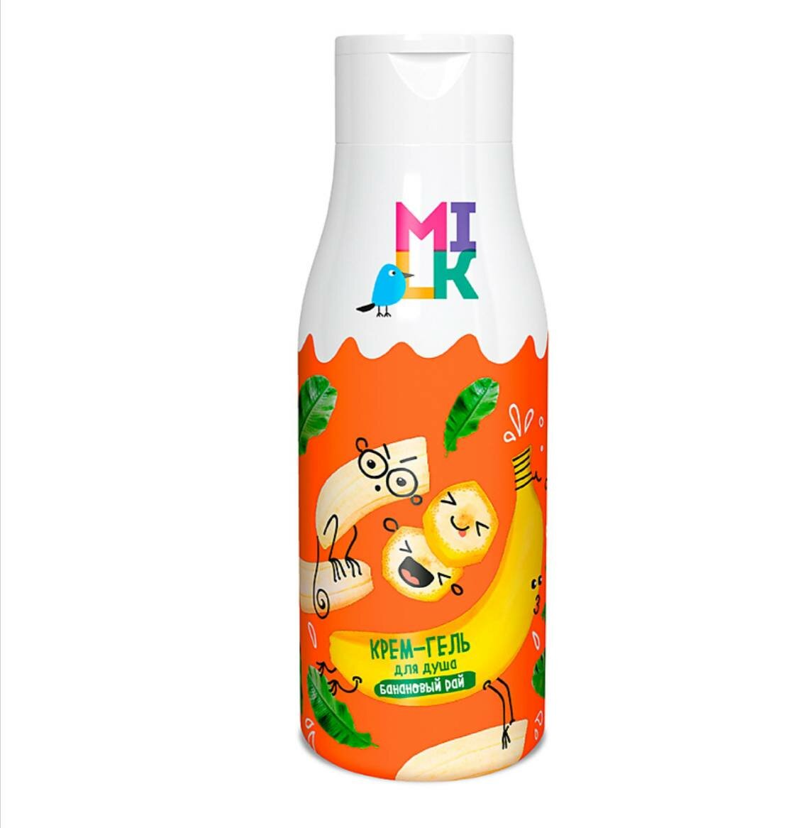 Гель для душа MILK "Банановый рай", унисекс, фруктовый аромат, для ежедневного применения