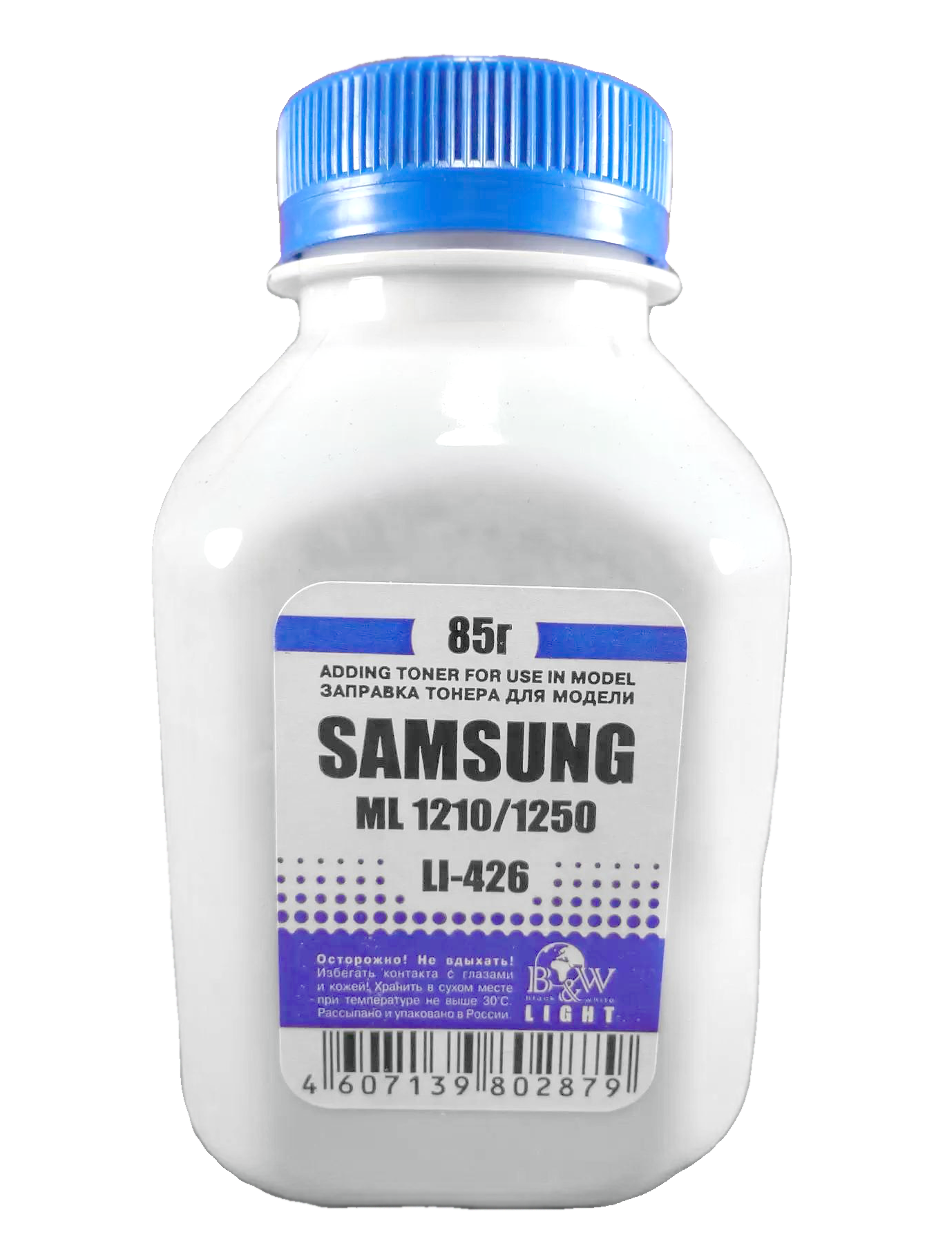 Набор Тонер SAMSUNG ML-1210, 1520, 1610, 40, 60, 1710, 2010, 216x, SCX-4x00, 3x00 (фл. 85г) B&W Light {LI-426} (2 шт)