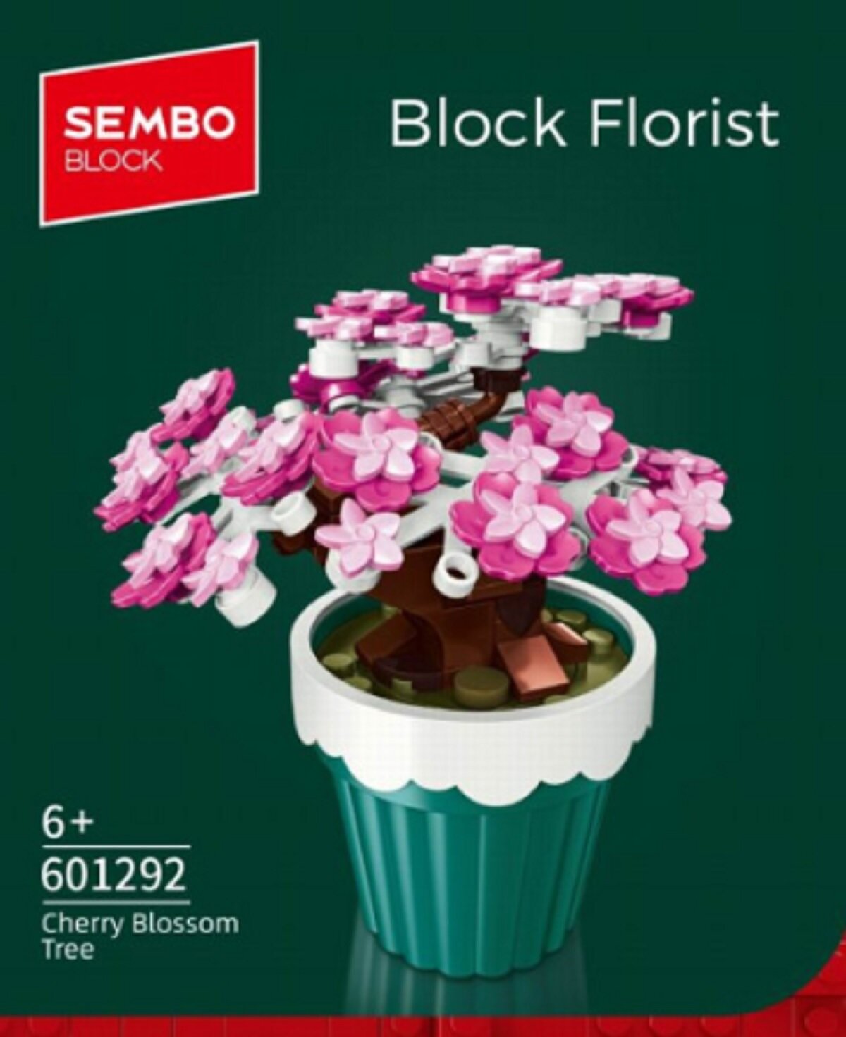 Конструктор SEMBO BLOCK 601292, "Мини растение в горшке", 114 элементов, 9x15х6 см