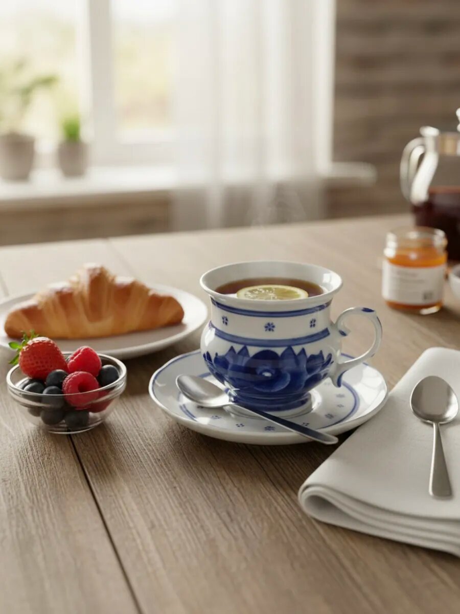 Чайная пара 250 мл фарфор