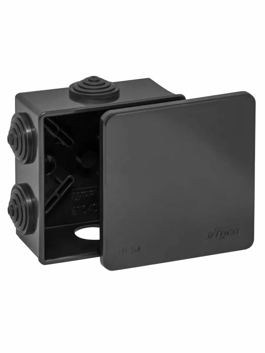 Коробка распределительная ОП 85х85х40мм УХЛ1 IP54 черн. Ruvinil 67040Ч