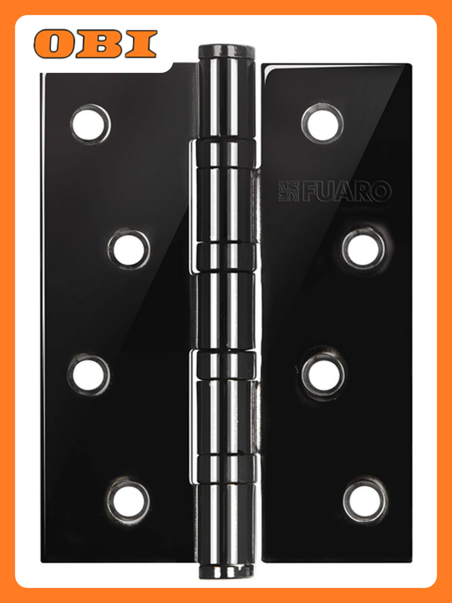 Петля универсальная FUARO 4BB/BL 100x75x2,5 BN чёрный глянец