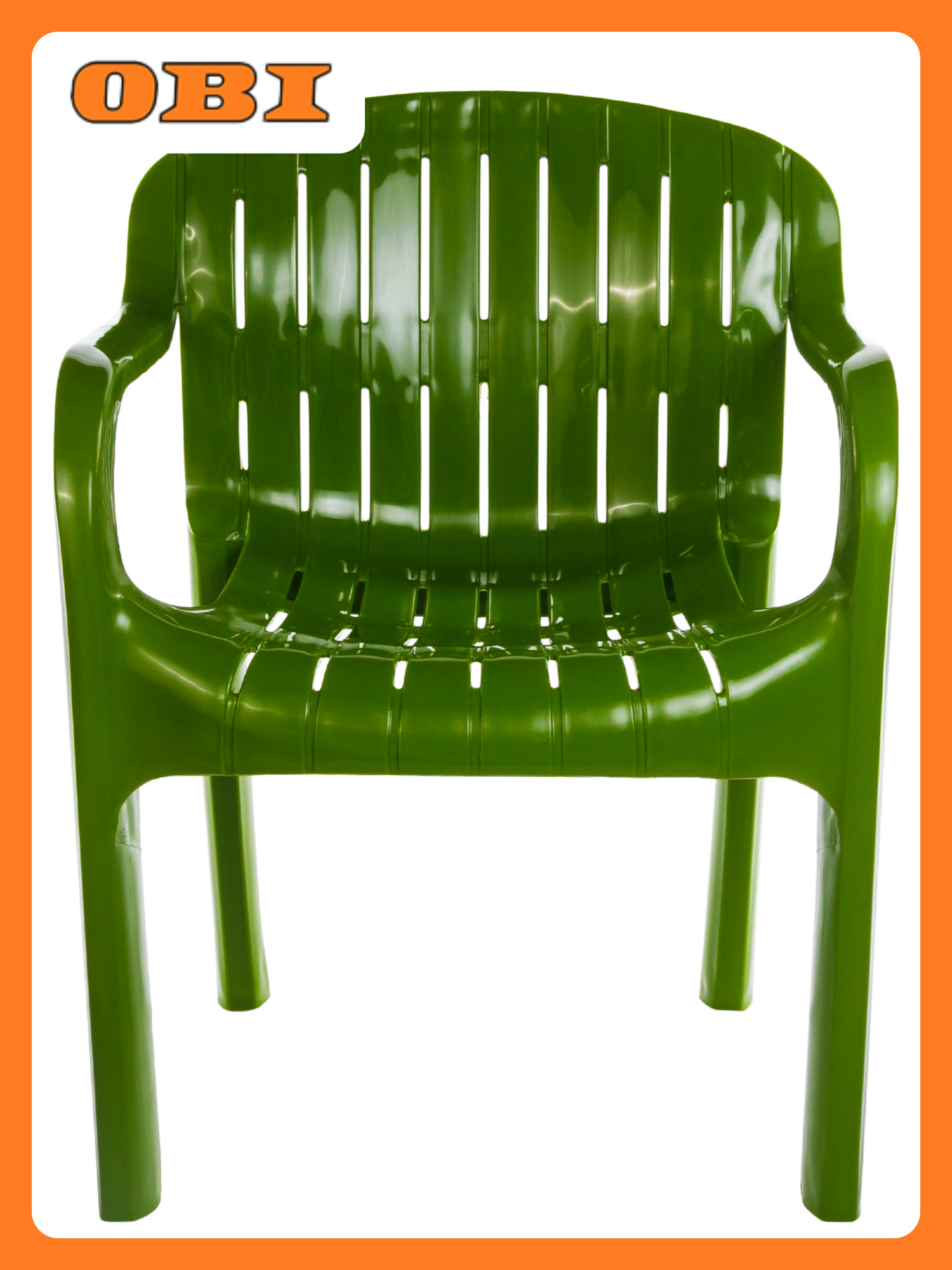 Кресло Стандарт Пластик "Летнее", пластик, цвет киви, влагостойкое