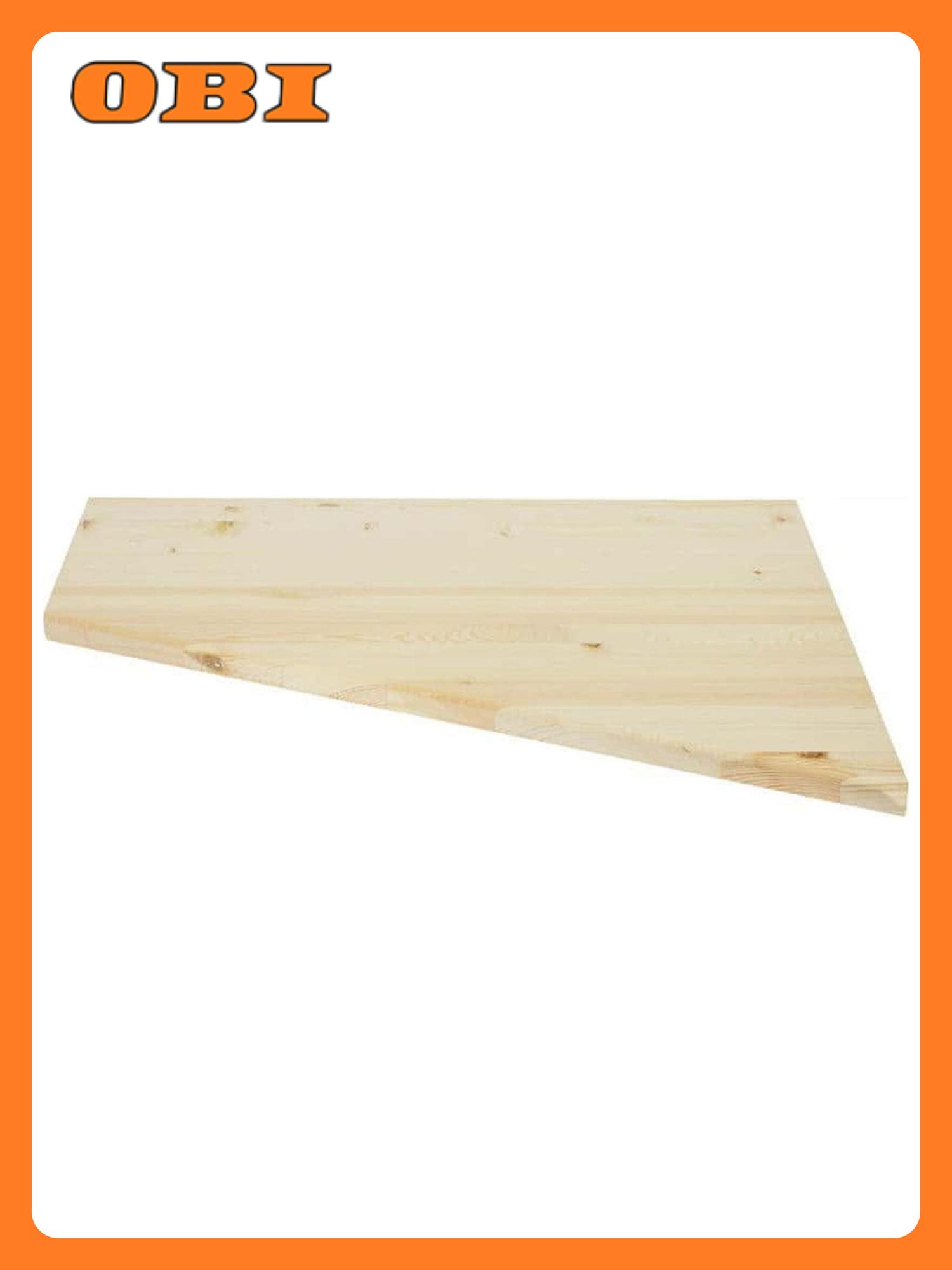 Ступень угловая Алексинский ДОК, сосна, сорт АВ, 40x500x900мм, бежевая