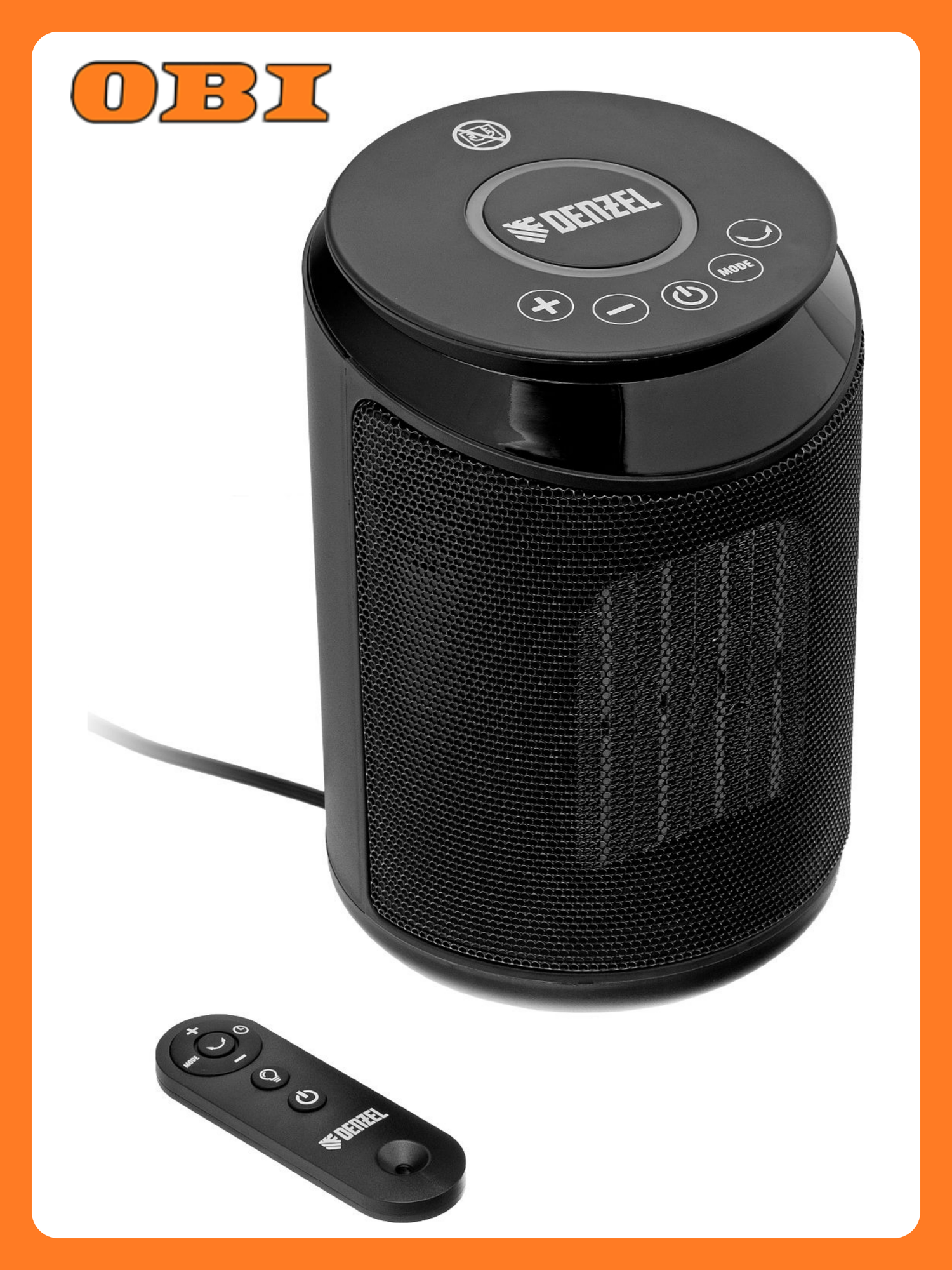 Тепловентилятор керамический DTFC-2000X 2 кВт wi-fi пульт динамик 3 реж. Denzel