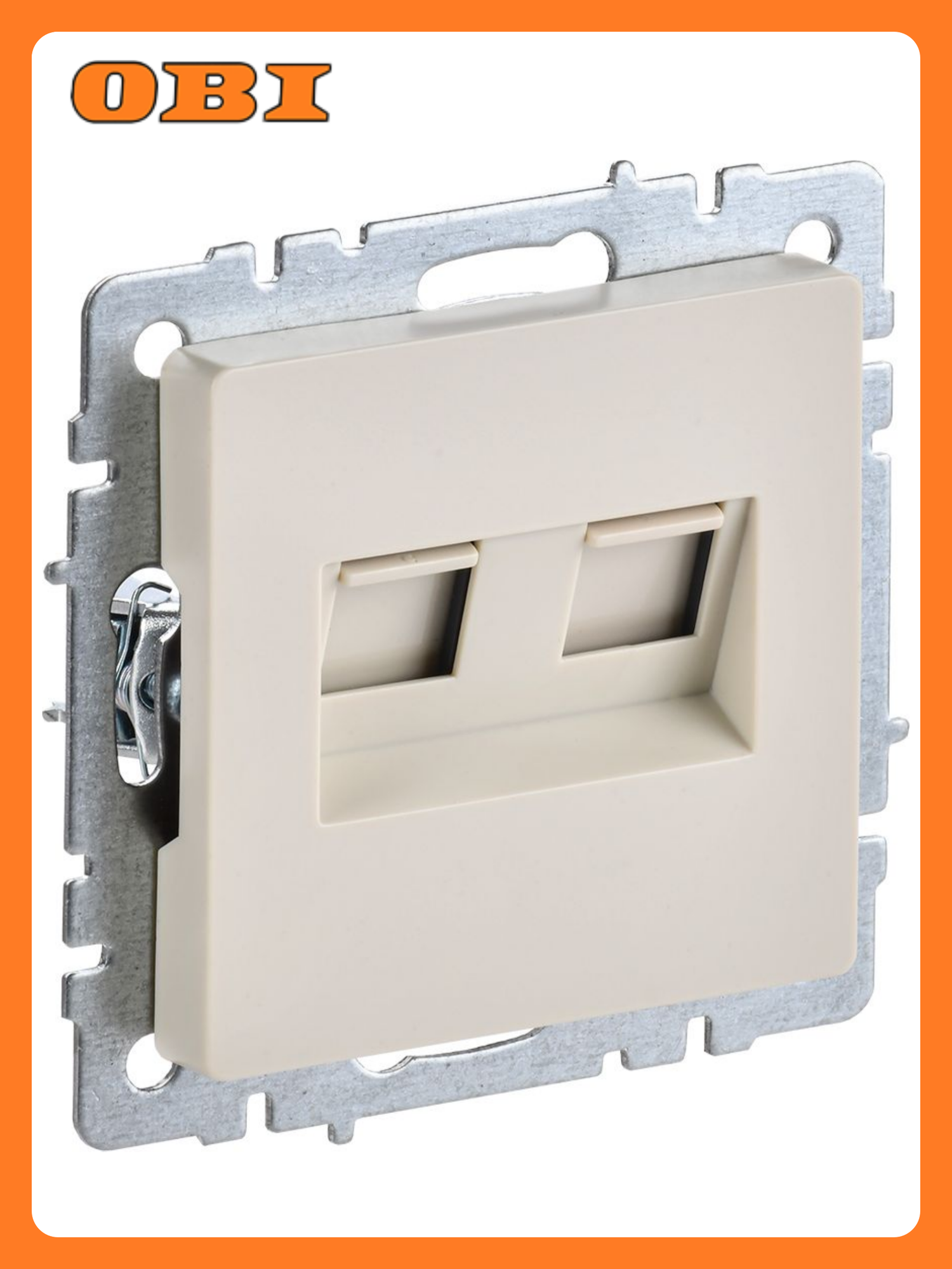 Розетка IEK BRITE РК10-2-БрКр, RJ45, IP20, защитные шторки, пластик, бежевая