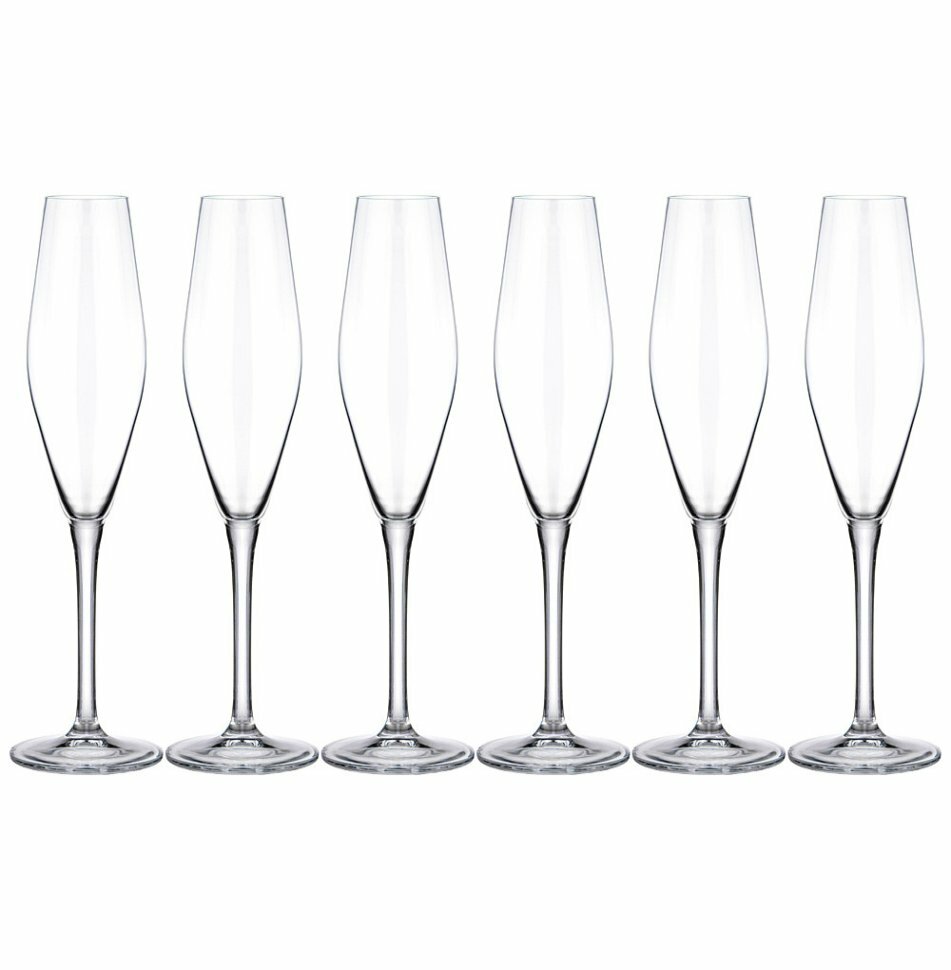 Бокал для шампанского 210 мл 1 шт Crystalite Bohemia "Loxia /Локсия /Без декора" / 361545