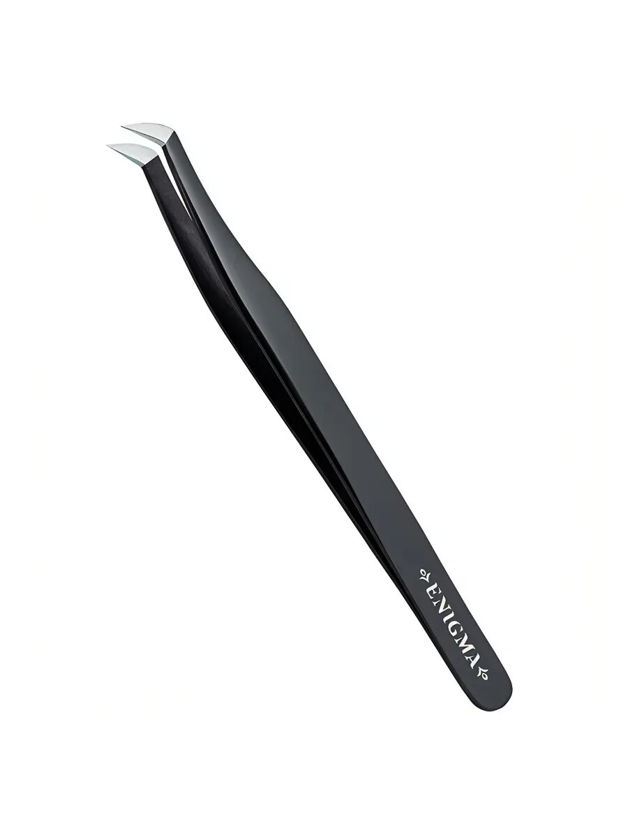 Пинцет L NEW Black c ручной заточкой extra-sharp