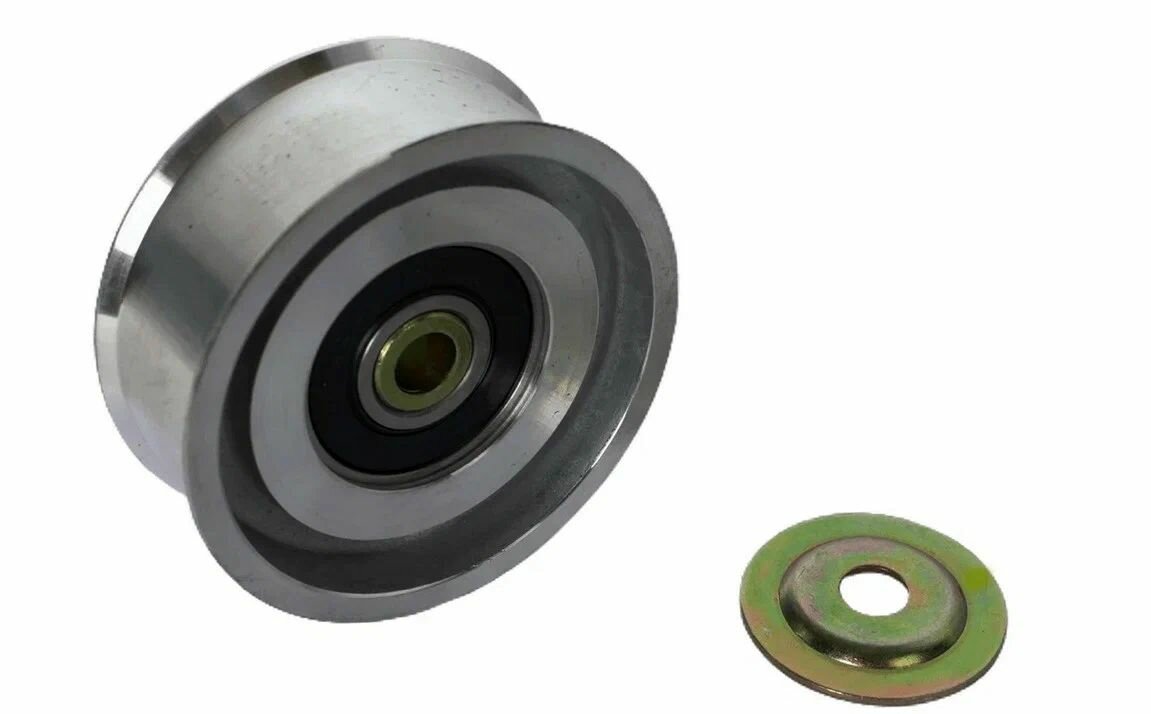 Ролик направляющий ремня генератора КАМАЗ в сборе (железный) "КМД"