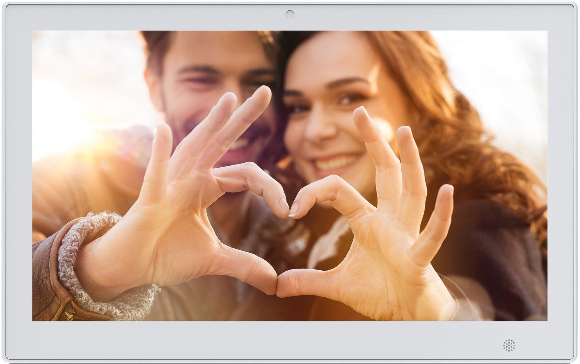 Цифровая фоторамка DIGMA PF-1300, 13,3", с часами, IPS, белый