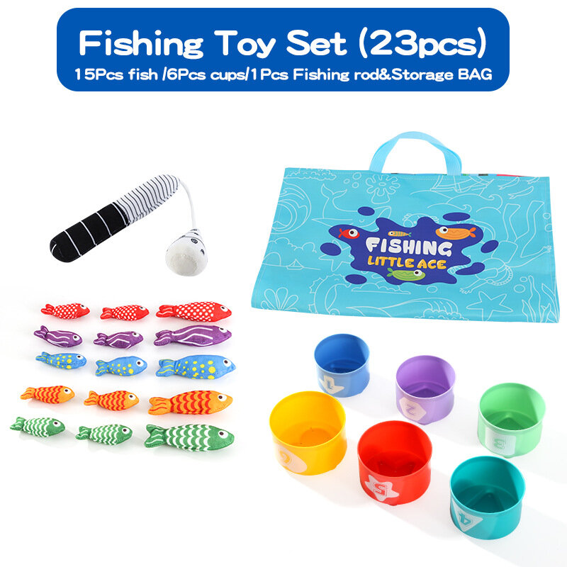 Игрушка для рыбалки Детская годовалая неэлектрическая магнитная ловля рыбы Игрушка для рыбалки полтора-два года Diao
