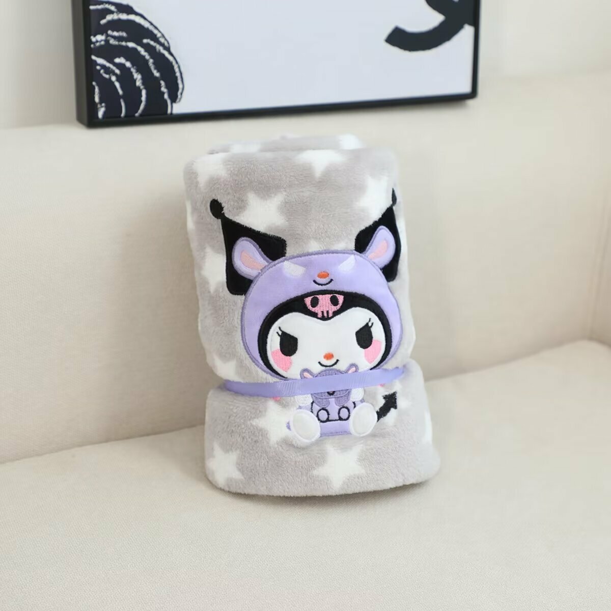 Плед из мультяшного кораллового флиса, утепленный плед для дивана, плед для офисного сна, плед для одного кондиционера, небольшой фланелевый плед.