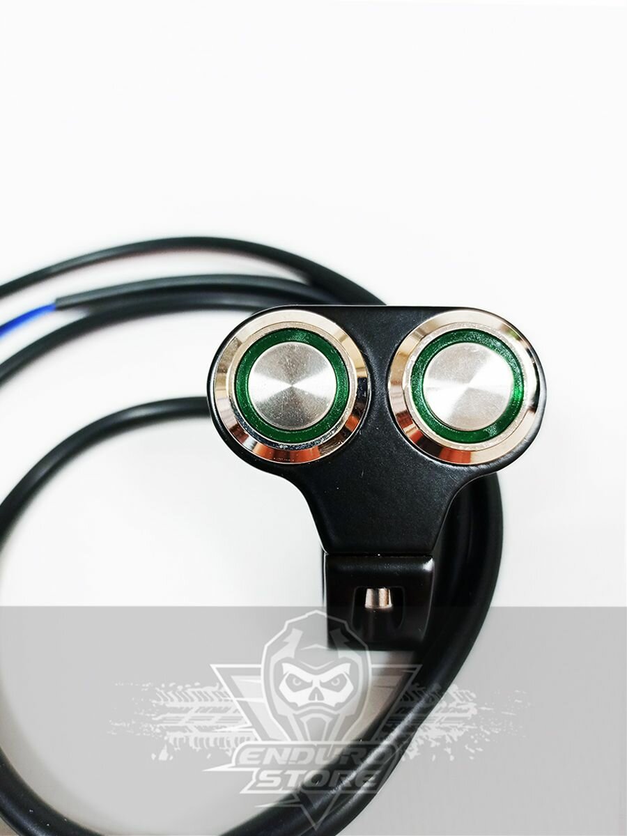 Выключатель на 12В 2-позиции с фиксацией влагостойкий на руль мотоцикла