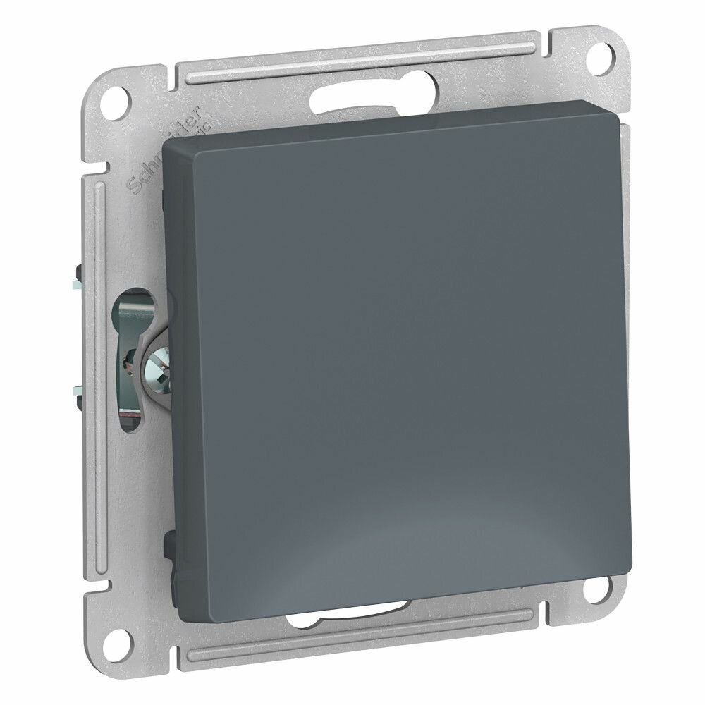 Выключатель одноклавишный Шнайдер Systeme (Schneider) Electric AtlasDesign, Грифель (матовый), схема 1, 10АХ, механизм, ATN000711