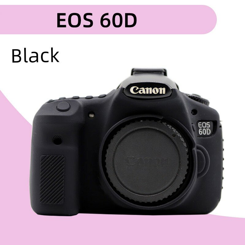 Силиконовый противоударный чехол для камеры Canon 60D, черный цвет, премиальная защита, долговечный дизайн