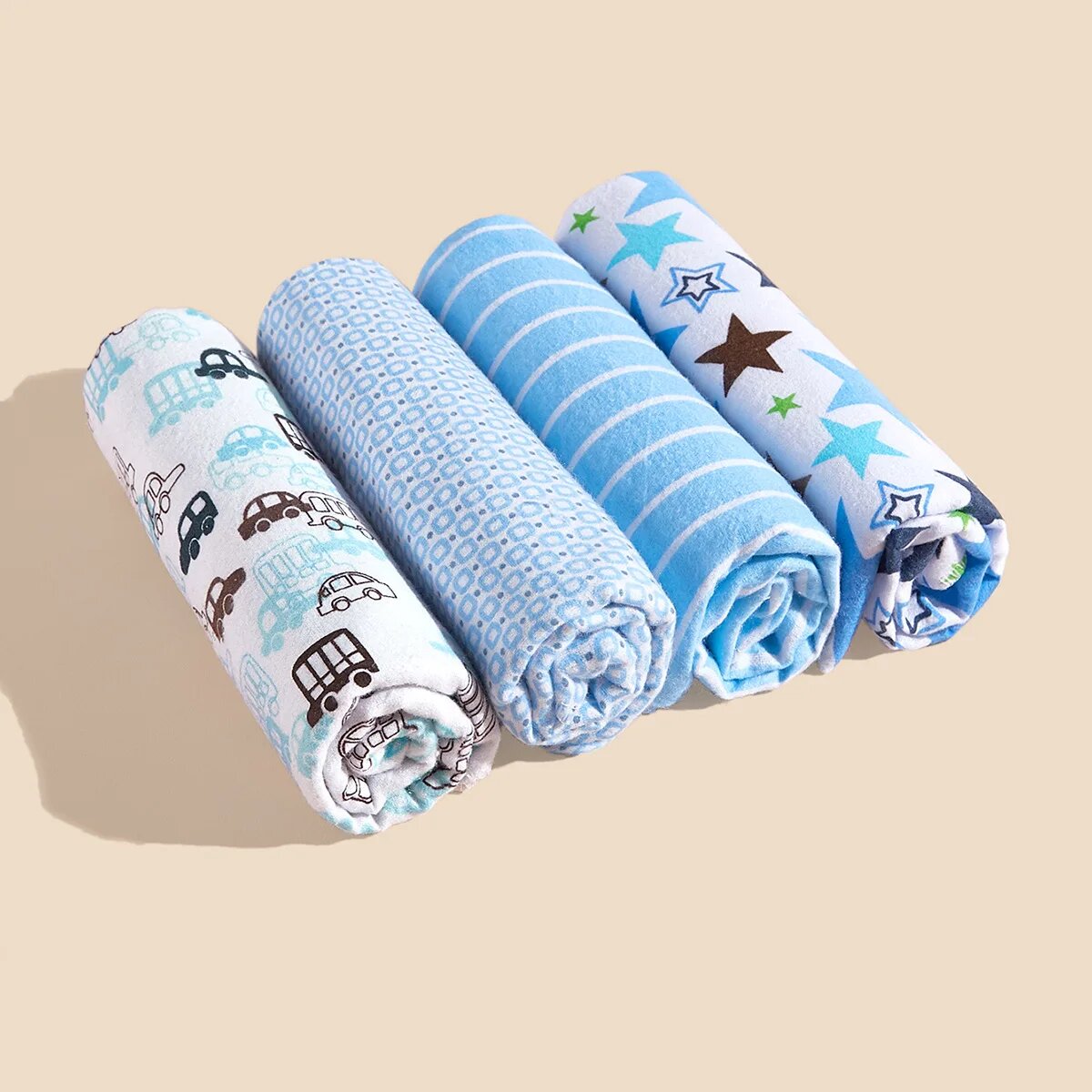 4 шт./компл, хлопковые детские пеленальные одеяла, фланелевое одеяло для новорожденных, муслиновая пеленальная ткань, постельные принадлежности, аксессуары для младенцев