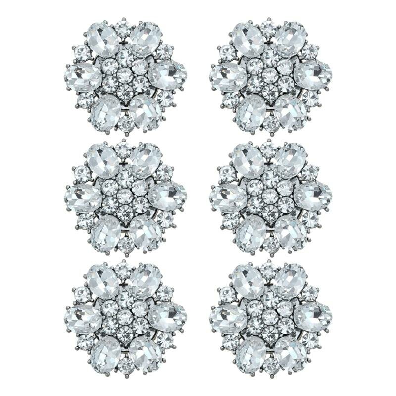 Кристальные манжеты для рубашки, Роза 25 мм