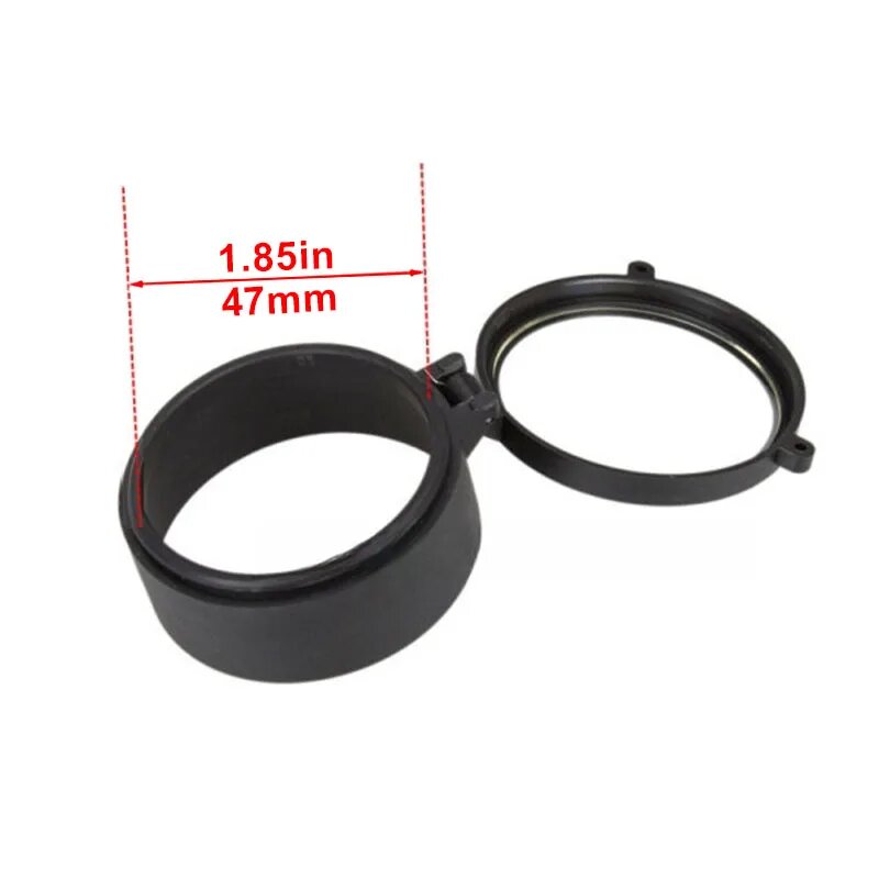 Откидной чехол для объектива прицела 47mm, черный